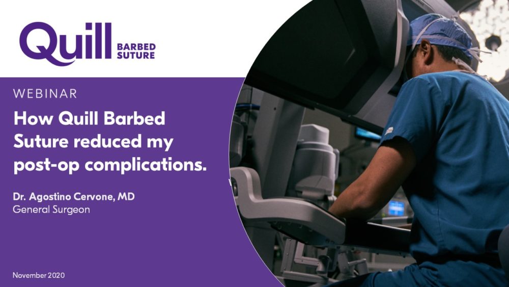 Quill Barbed Suture in Robotic Hernia Surgery - Corza Medical