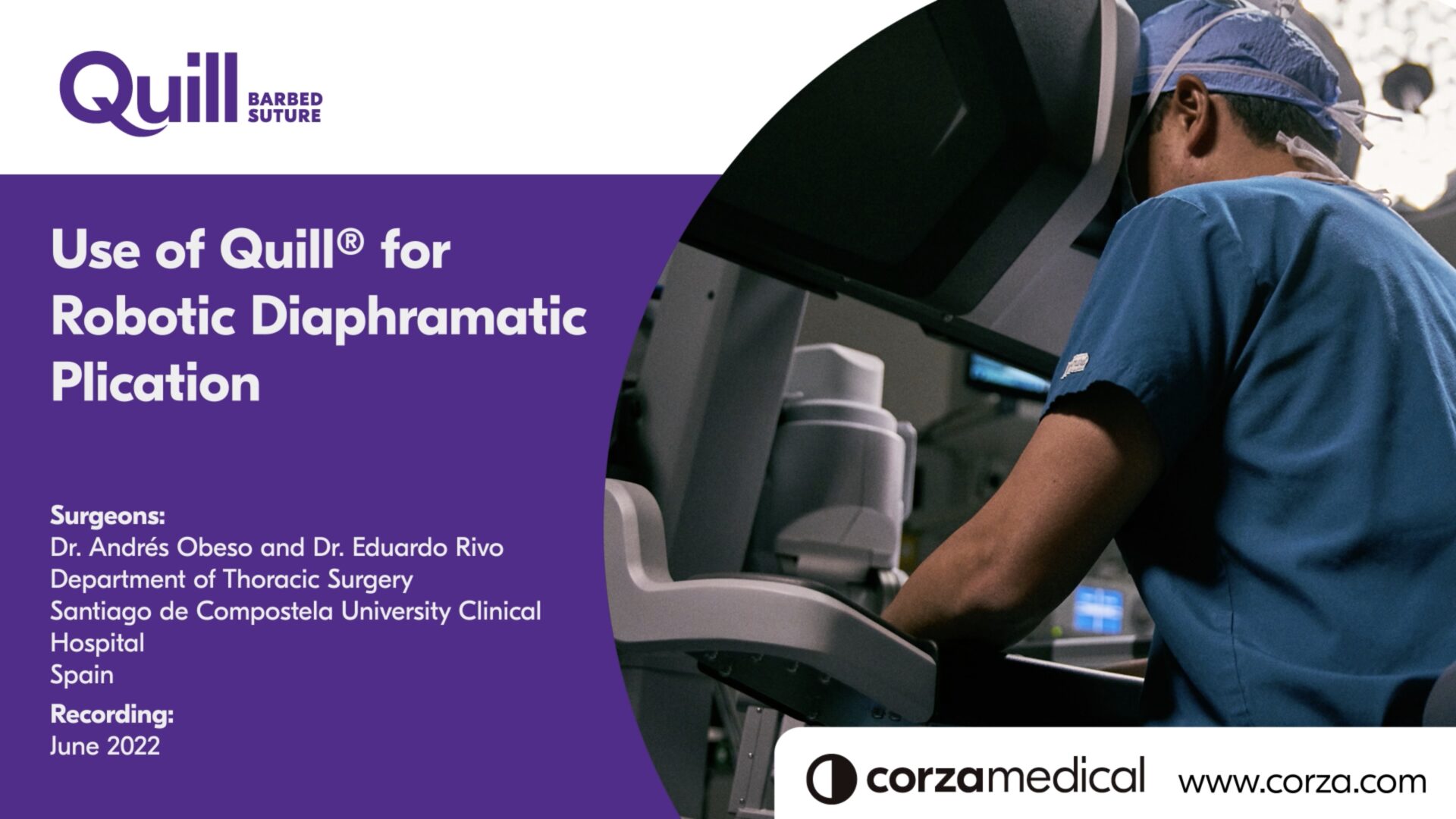 Diaphragmatic Plication with Dr. Andres Obeso - Corza Medical